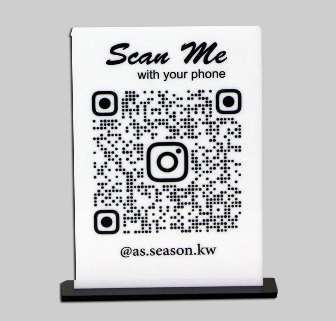 QR Code Desktop Display Stands
