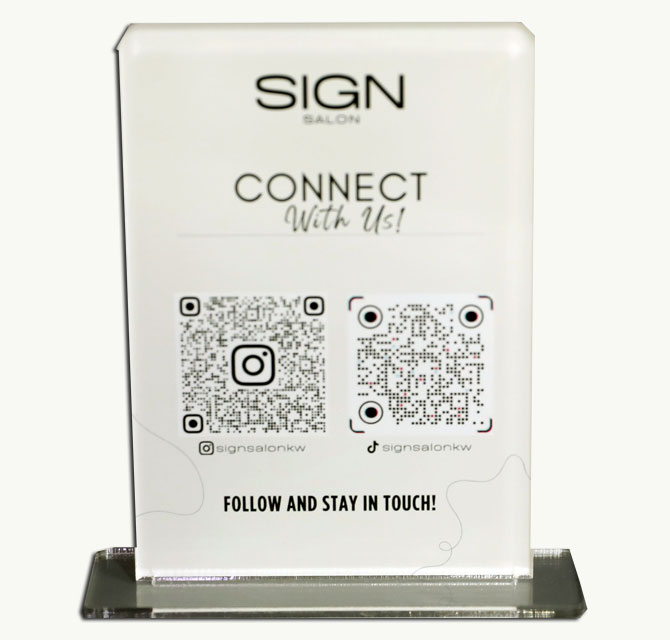 QR Code Desktop Display Stands